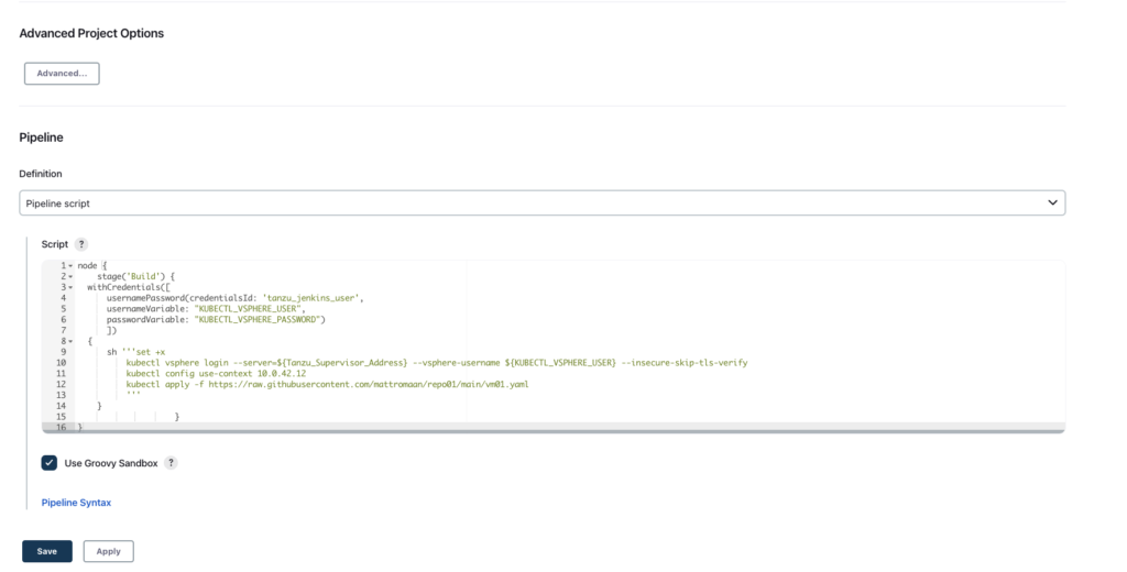 Deploying TKG cluster on vSphere with Tanzu using Jenkins - vMattroman