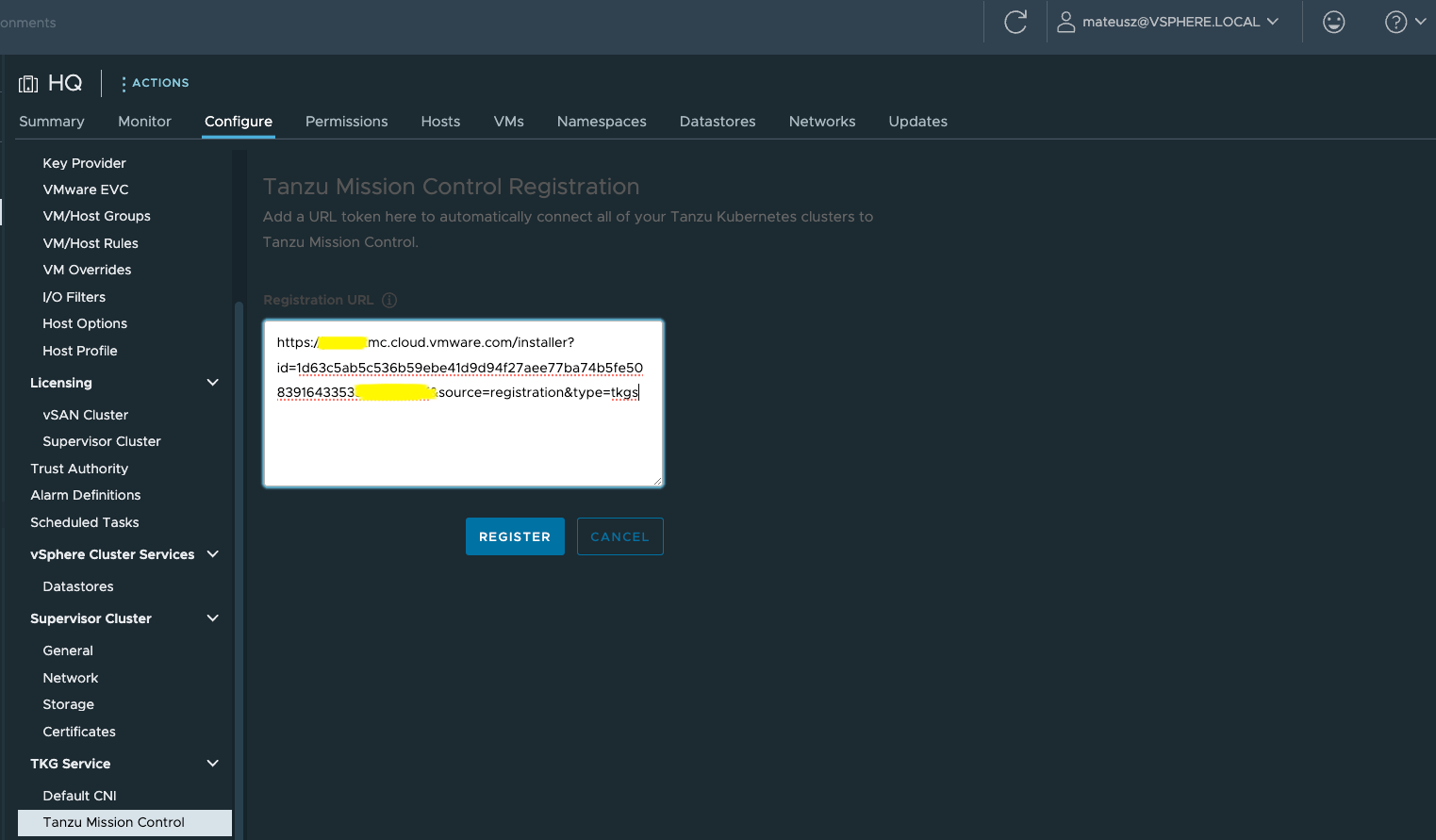 Adding Supervisor Cluster to the Tanzu Mission Control (TMC) - vMattroman