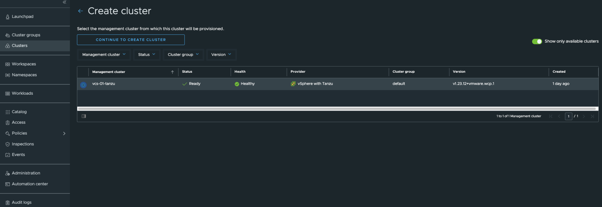 Deploying TKG cluster using Tanzu Mission Control (TMC) - vMattroman