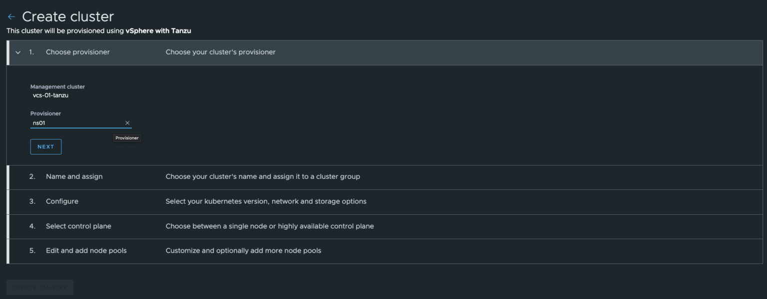 Deploying TKG cluster using Tanzu Mission Control (TMC) - vMattroman