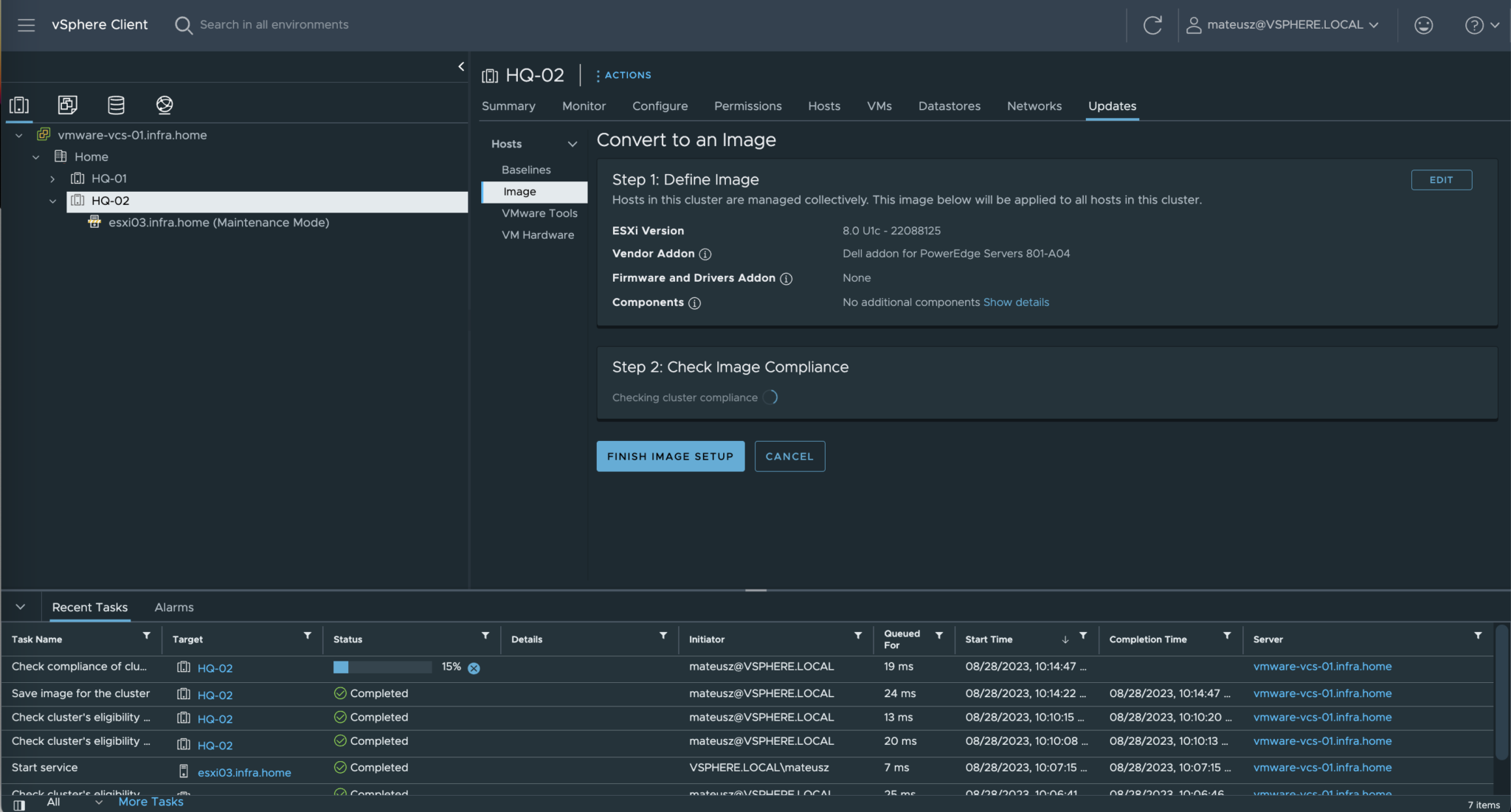 How to upgrade ESXi host from version 7 to version 8 with vLCM - vMattroman