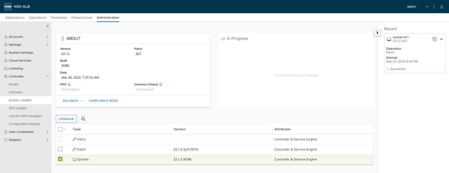 VMware NSX Advanced Load Balancer (Avi) – upgrade & patch - vMattroman
