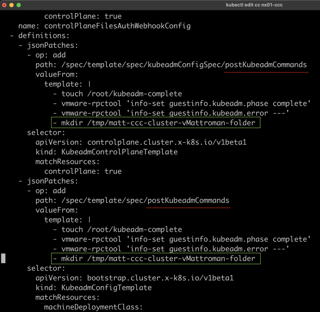 TKGs cluster based on a custom ClusterClass - vMattroman