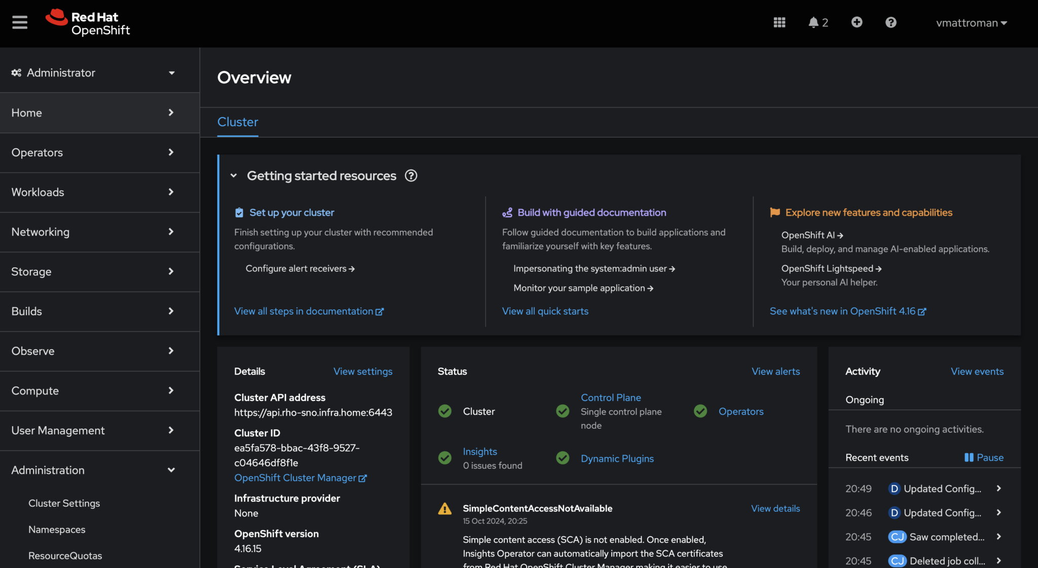 Red Hat OpenShift – Configuring an htpasswd identity provider - vMattroman