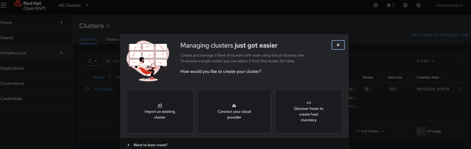 Red Hat OpenShift – Installation of Advanced Cluster Management for ...